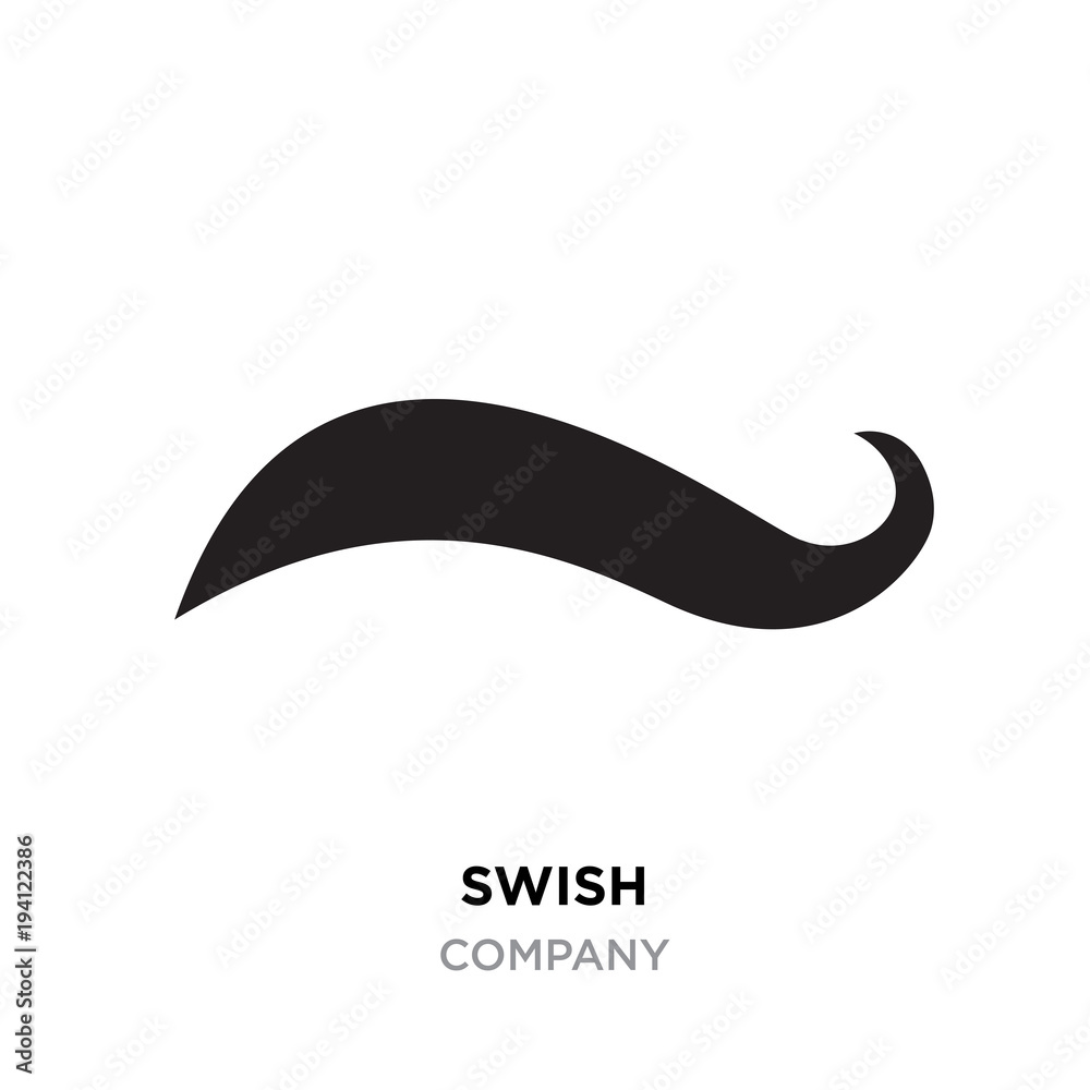 Black swish logo for company, Vector Swooshes, Whooshes, and Swashes ...