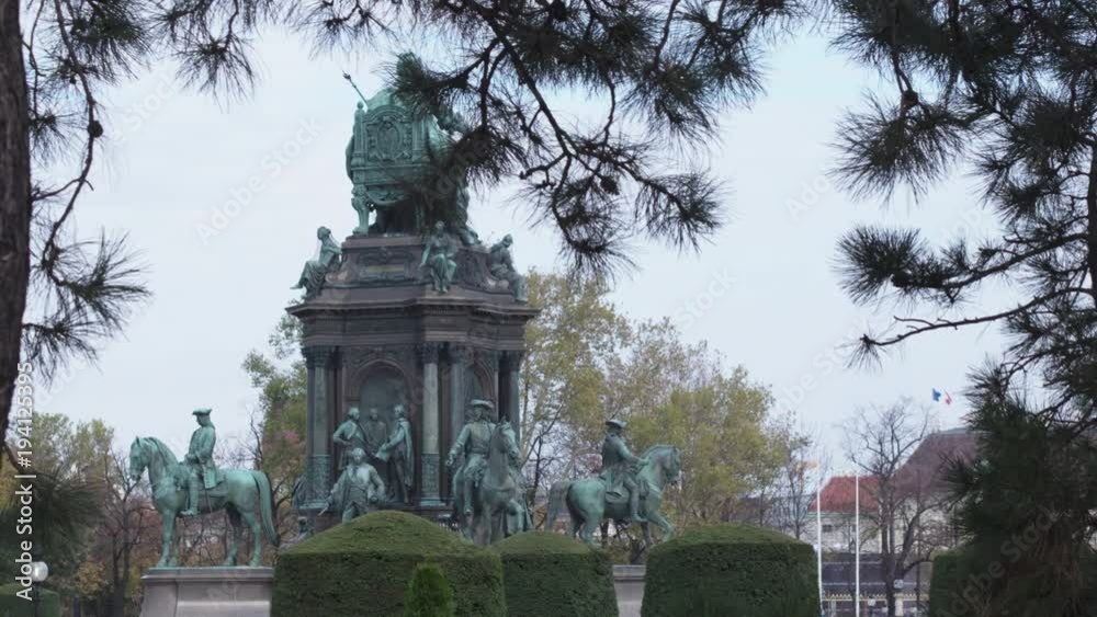 Monuments to emperors symbols of imperial Europe. Vienna is the capital ...