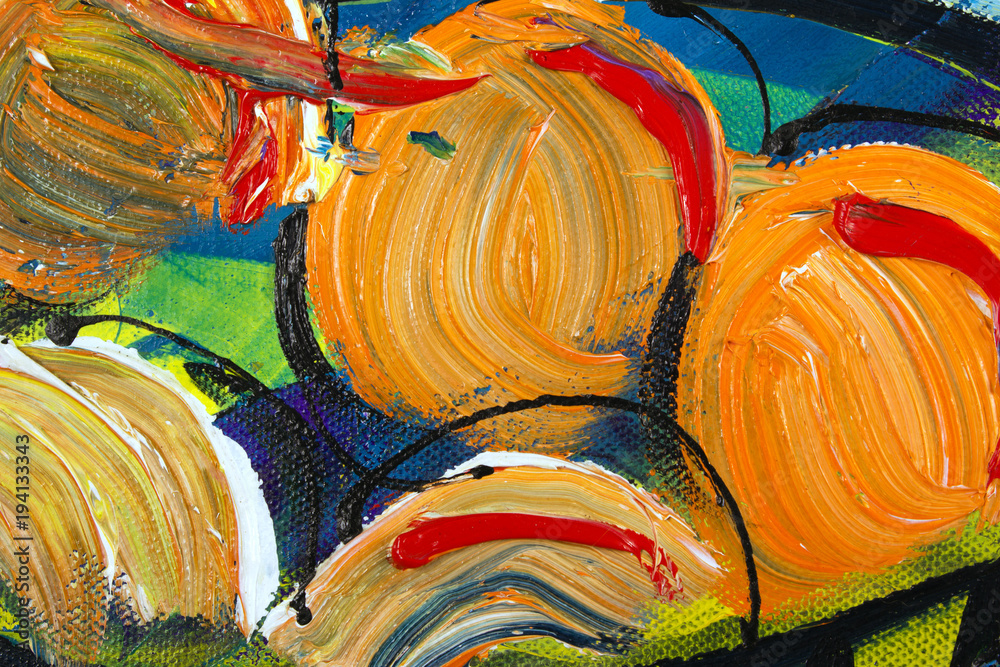 Abstract Fruit Paintings