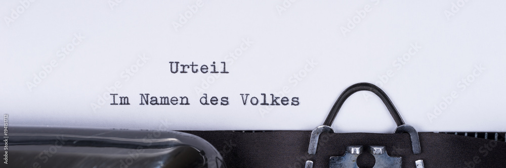 Urteil Im Namen des Volkes Stock-Foto | Adobe Stock