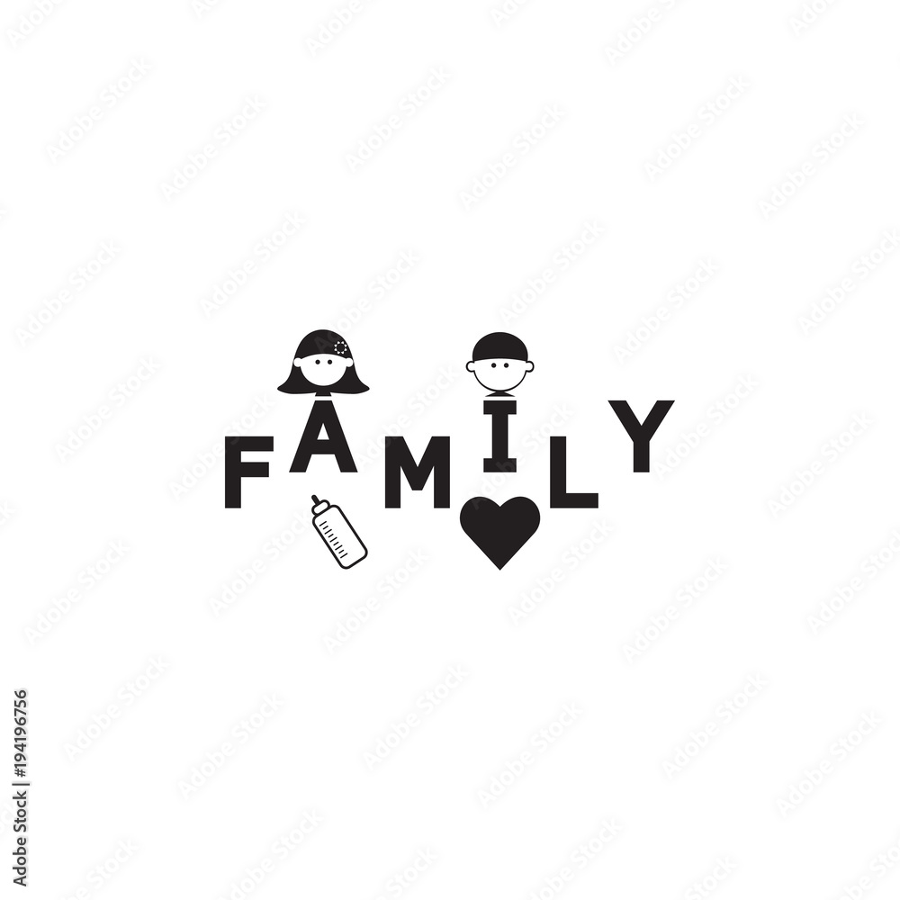 word family icon. Illustration of family values icon. Premium quality ...