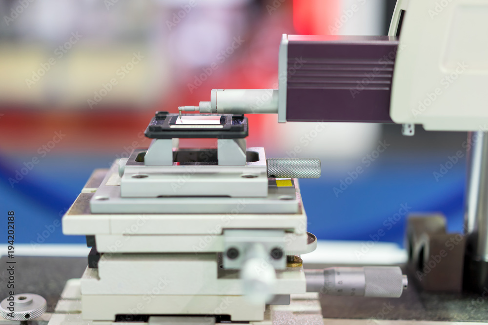 Inspection roughness parts by contour measuring machine Stock Photo ...