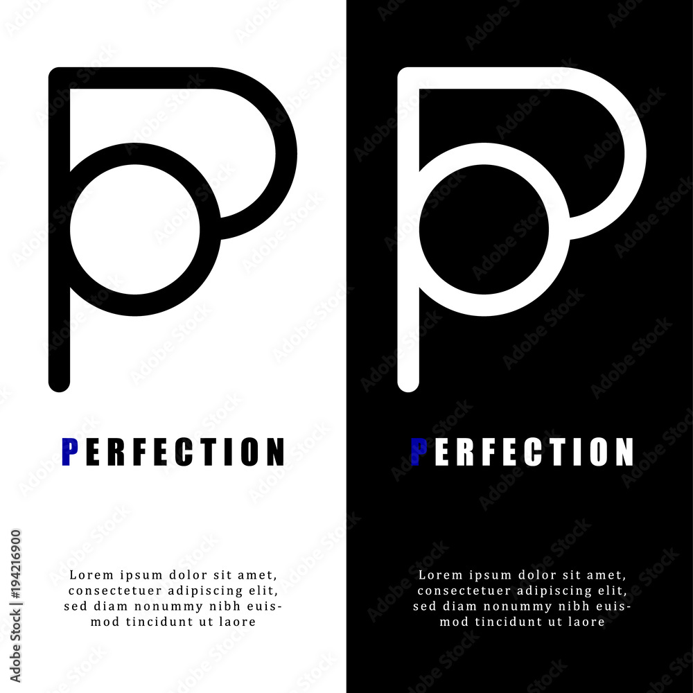 Abstract letter P logo design Stock Vector | Adobe Stock