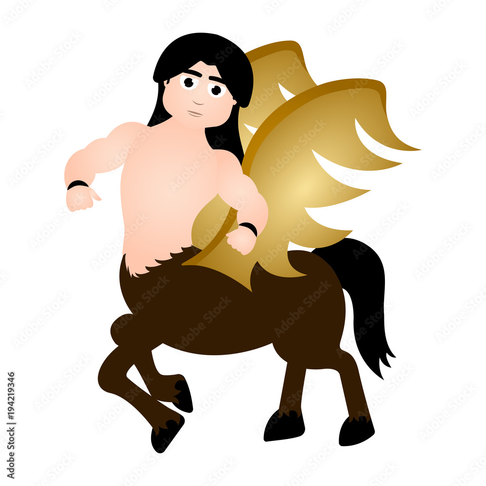 Majestic winged centaur. Fantasy creature Stock Vector | Adobe Stock