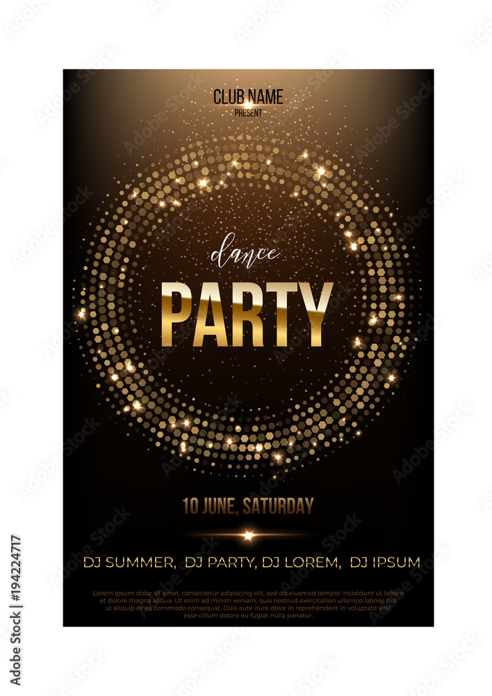 Black Light Party Flyer Template