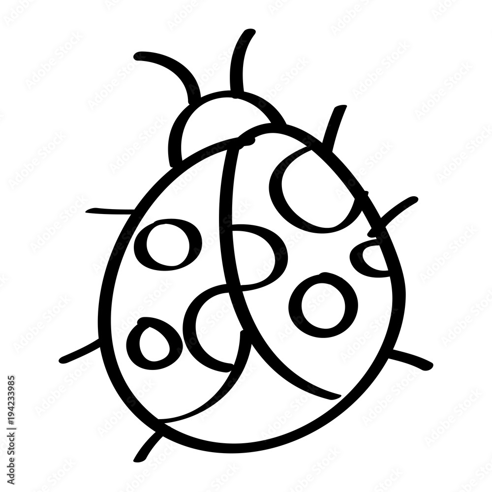 Cute Ladybug Outline