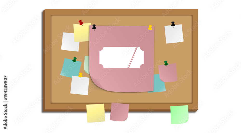 Pinnwand - Karte Stock-Vektorgrafik | Adobe Stock