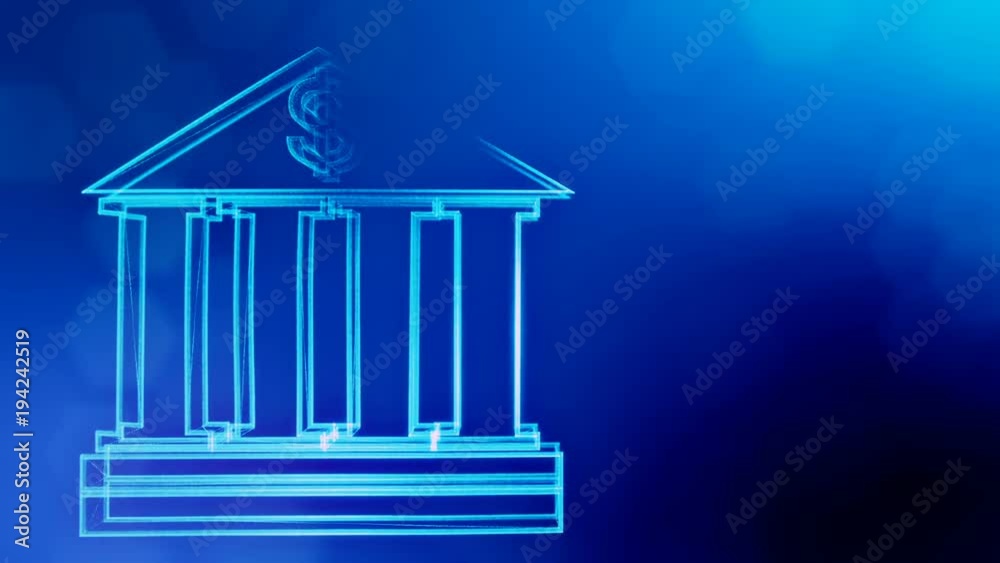 Stockvideo dollar sign in emblem of bank. Finance background of ...