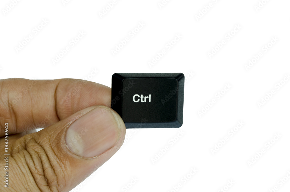 Ctrl computer key button isolated on white, Command on keyboard Stock ...