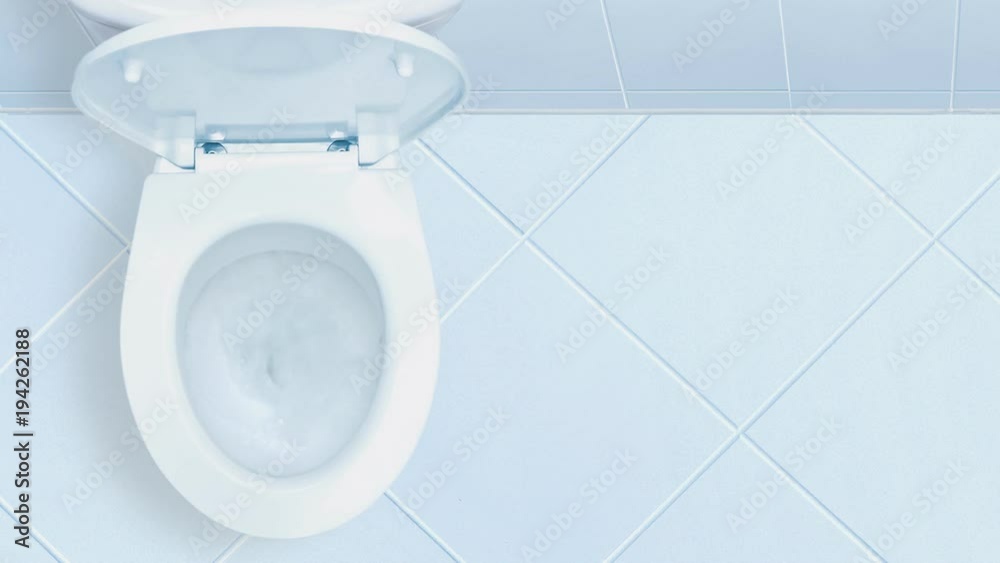 Toilet in the bathroom. View from above. Stock ビデオ | Adobe Stock