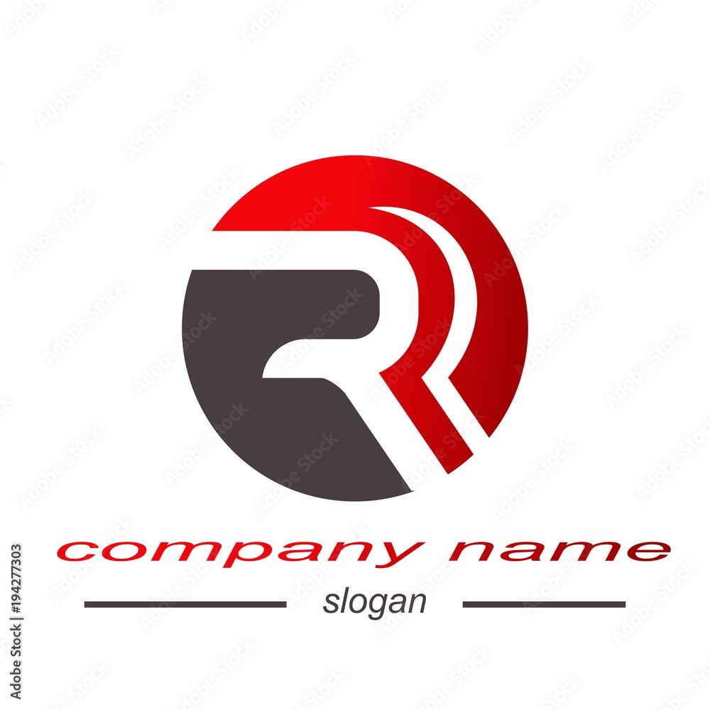 round letter r logo Stock Vector | Adobe Stock