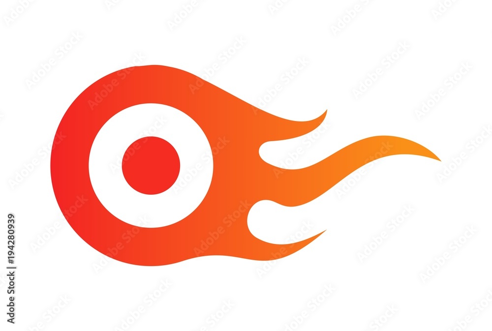 letter O fire logo Stock Vector | Adobe Stock