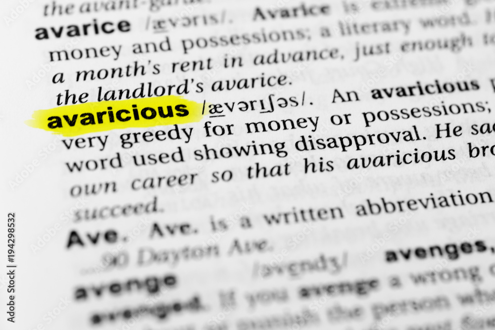 Avarice Definition