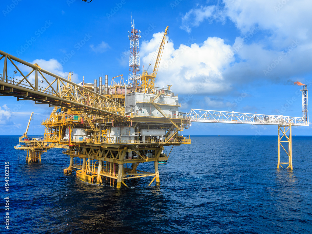 Oil Refinery In Ocean