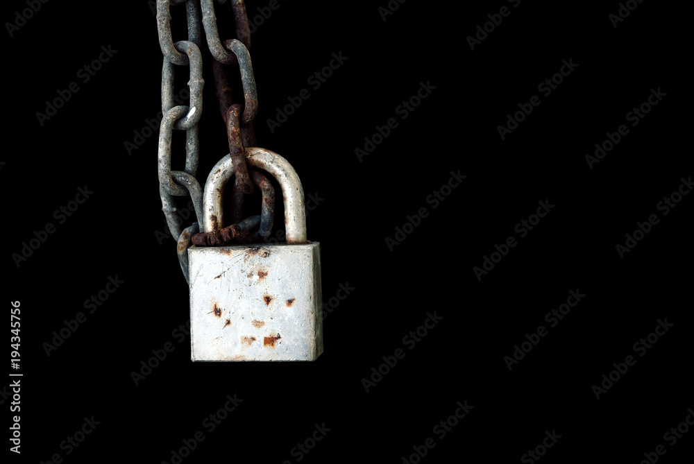 Old Padlock And Chain