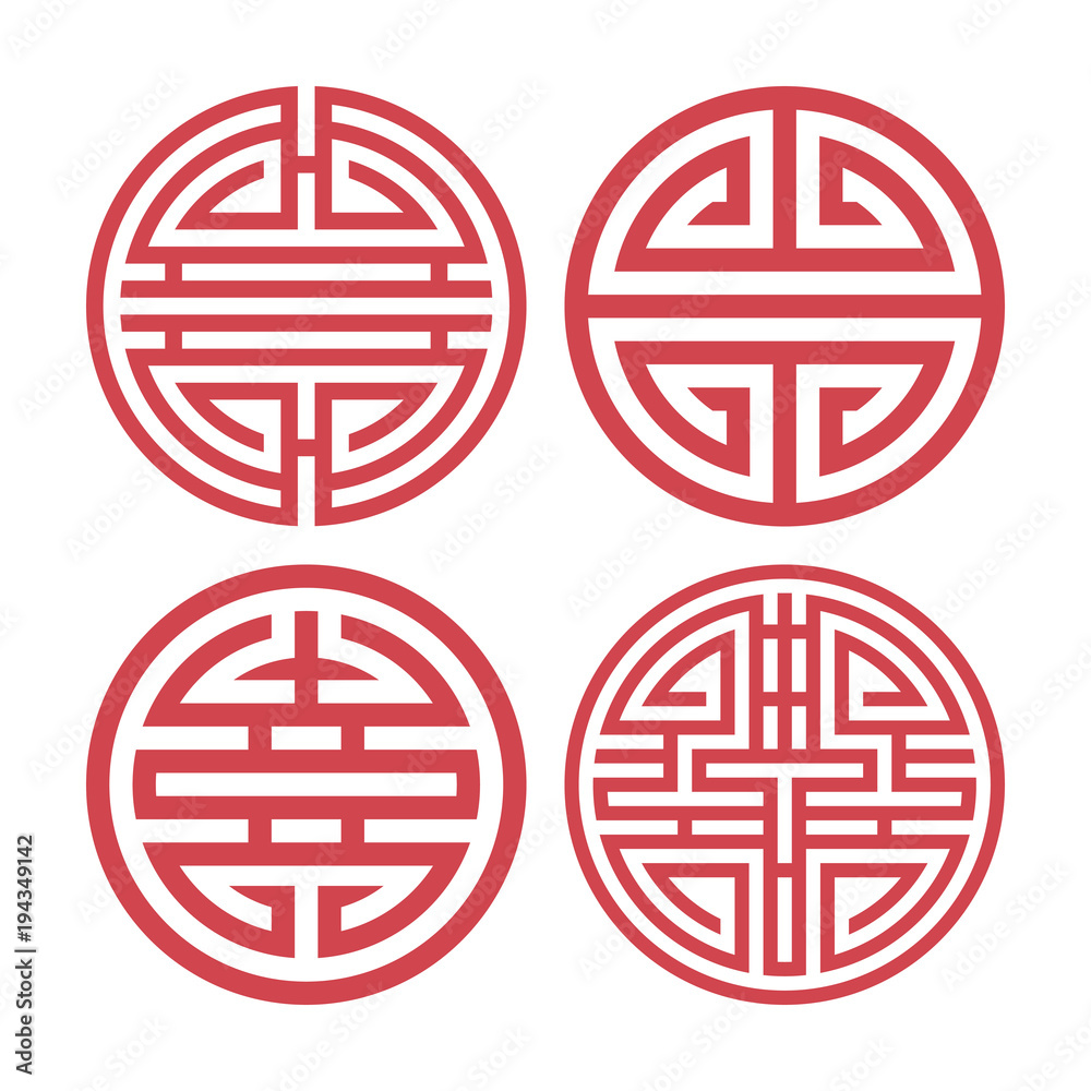 Korean traditional design elements Stock Vector | Adobe Stock