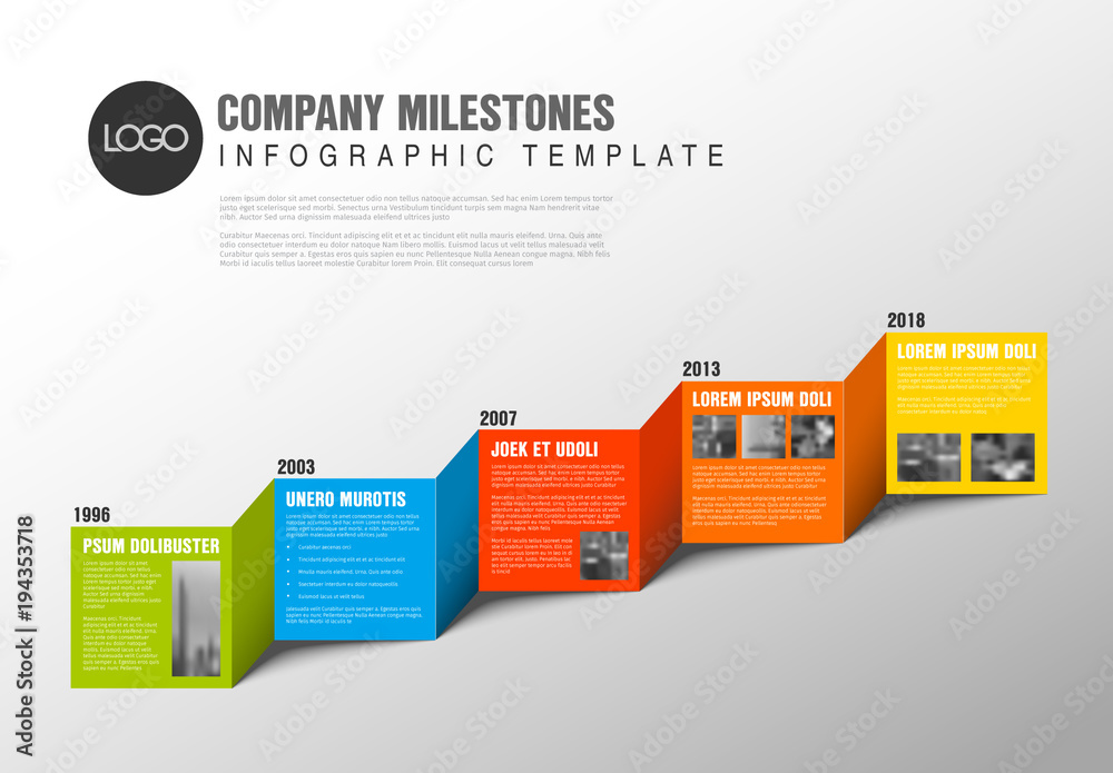 3D Zigzag Timeline Infographic Layout Stock Template | Adobe Stock