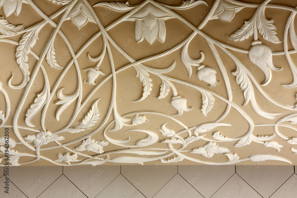 Décoration florale. Mosquée Sheikh Zayed. 1995. Abou Dhabi. / Sheikh ...