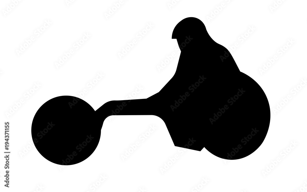 wheelchair racing silhouette clipart on white background Stock Vector ...