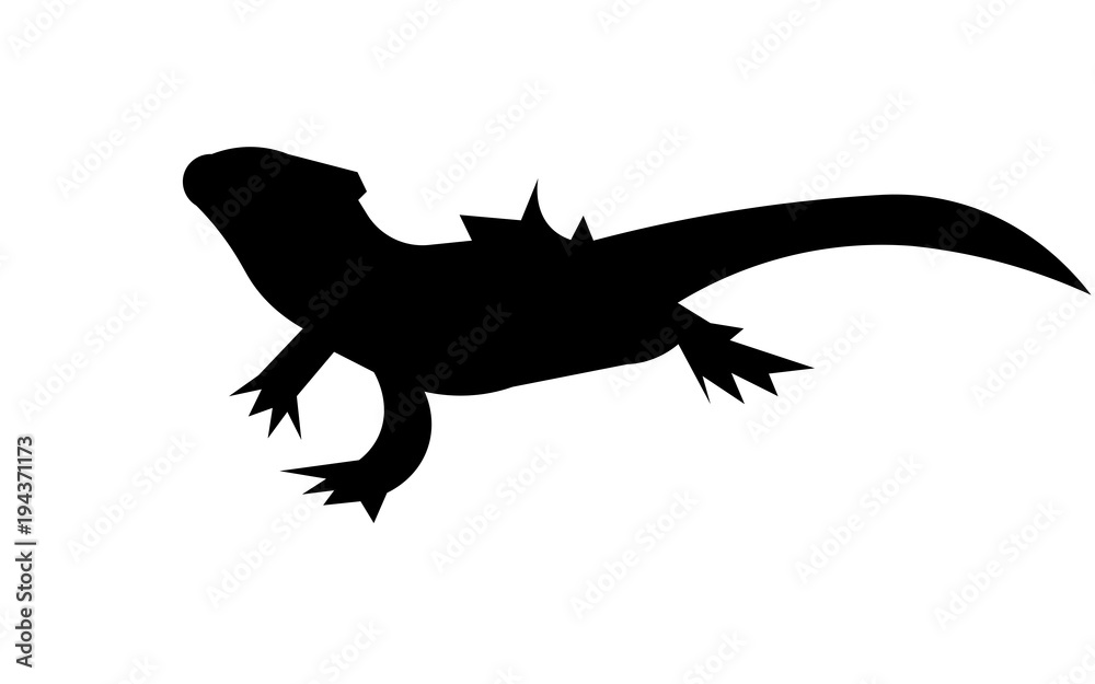 Bearded Dragon Silhouette