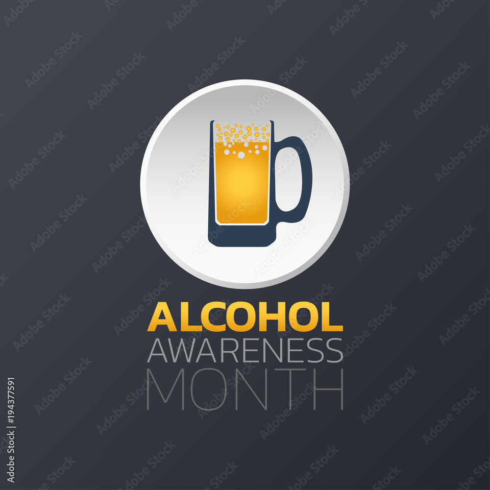 Alcohol Awareness Month icon design, infographic health, medical ...