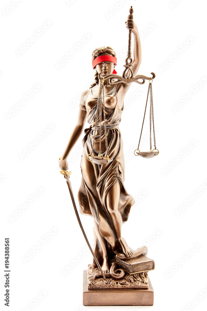 Blinde Justitia mit Augenbinde als Recht Konzept Stock Photo | Adobe Stock