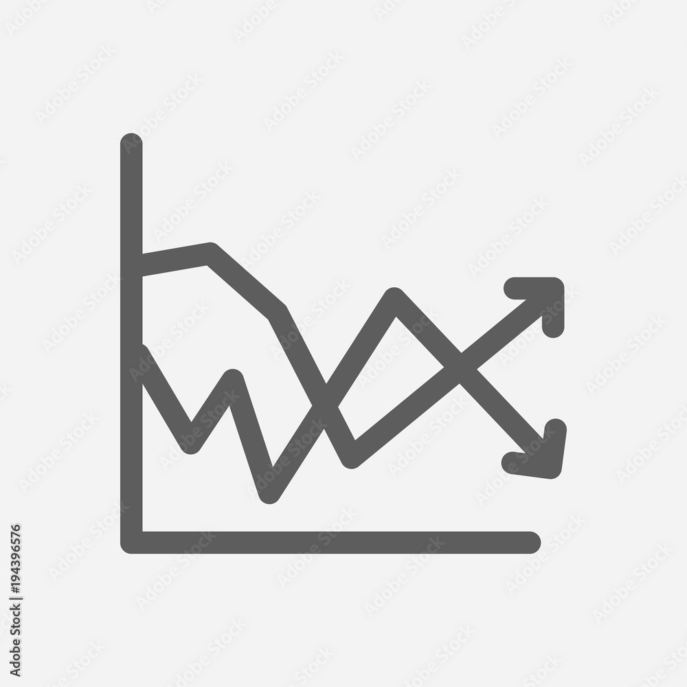 Vetor de Volatility icon line symbol. Isolated vector illustration of ...