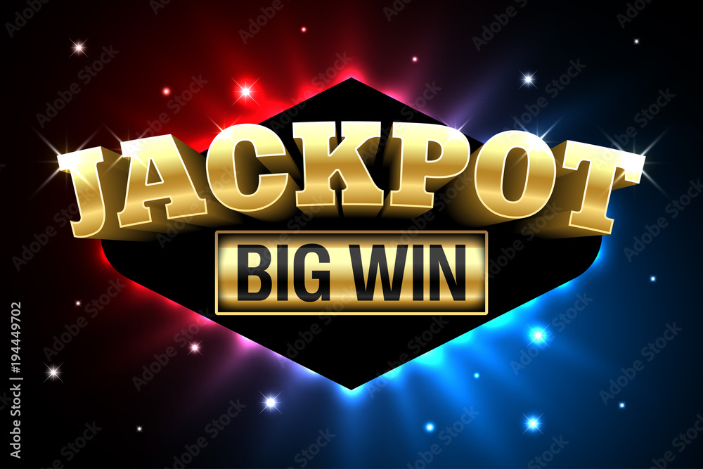 Jackpot, gambling casino money games banner, big win Stock-Vektorgrafik ...