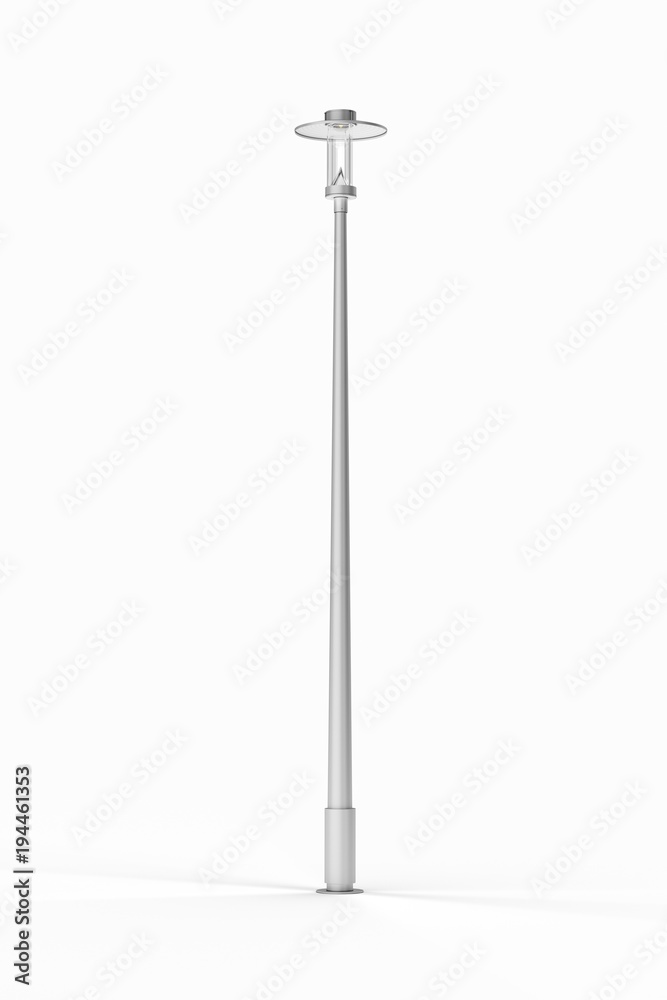 3d model of lighting pole with lamp Stock Illustration | Adobe Stock