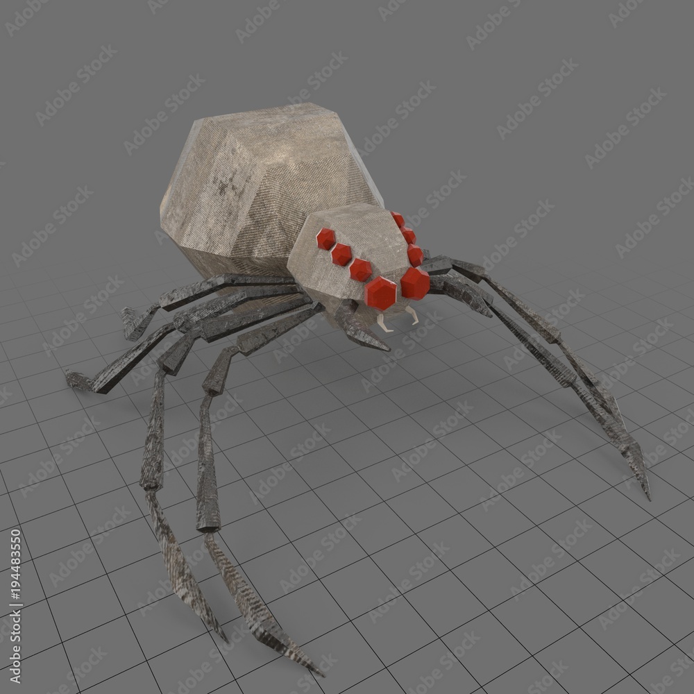 Stylized spider Stock 3D asset | Adobe Stock