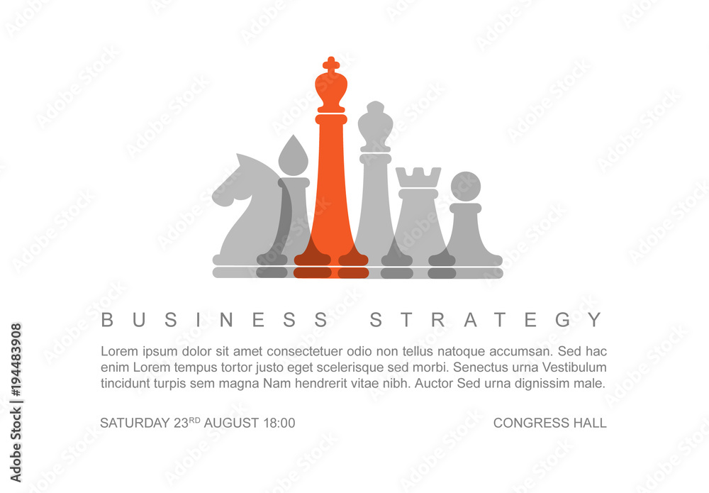 Chess Pieces Digital Card Layout Stock Template | Adobe Stock
