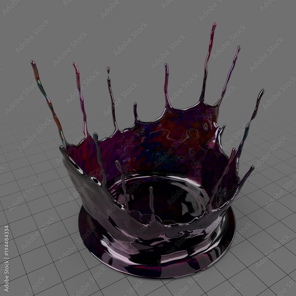 Dense splash of liquid Stock 3D asset | Adobe Stock