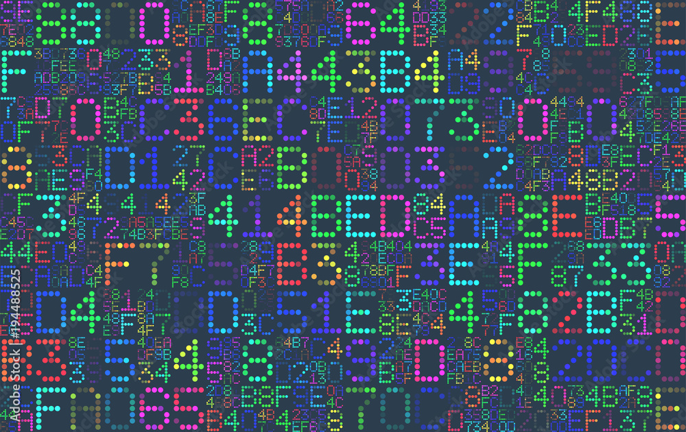 Vector green color hexadecimal code text decorative abstract black ...