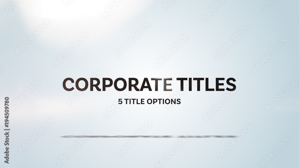 Clean Corporate Title Pack Stock Template | Adobe Stock
