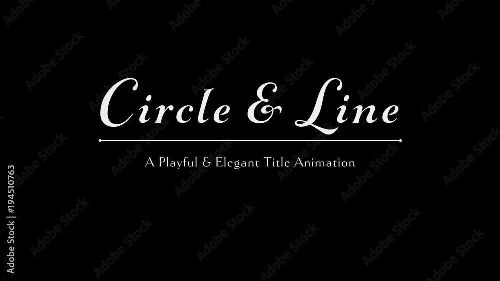 Circle & Line Title Stock Template | Adobe Stock