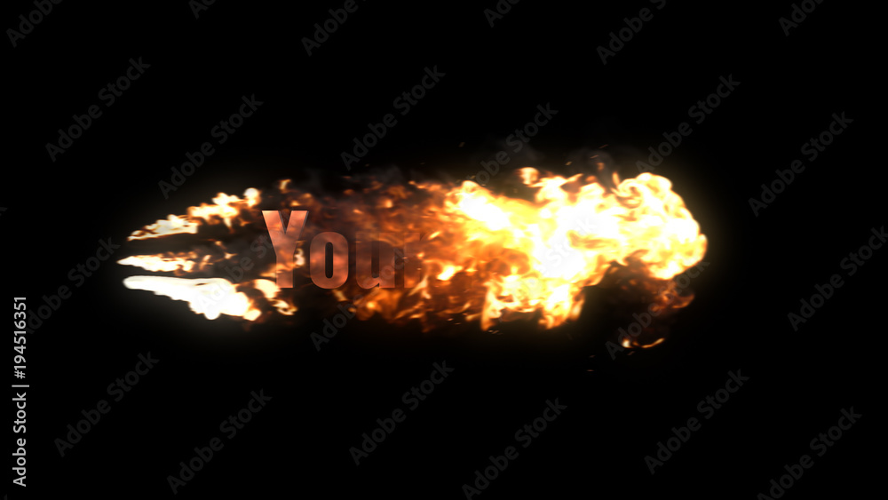 Chrome Fire Title Stock Template | Adobe Stock