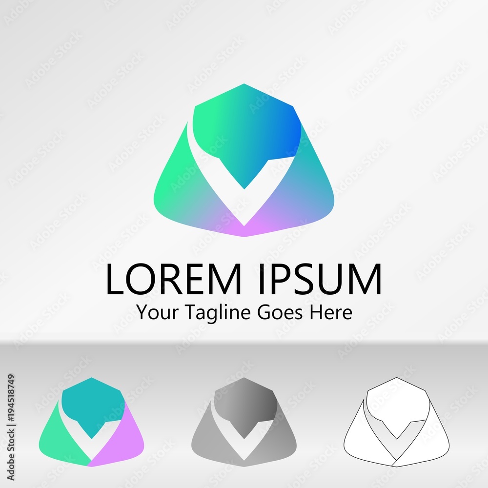 V logo .Creative Vector Logo Design Ideas for Your Company,Studio ...
