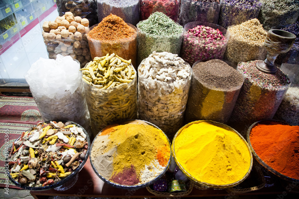 arabic Spices at the market Souk Madinat Jumeirah in Dubai, UAE Stock ...