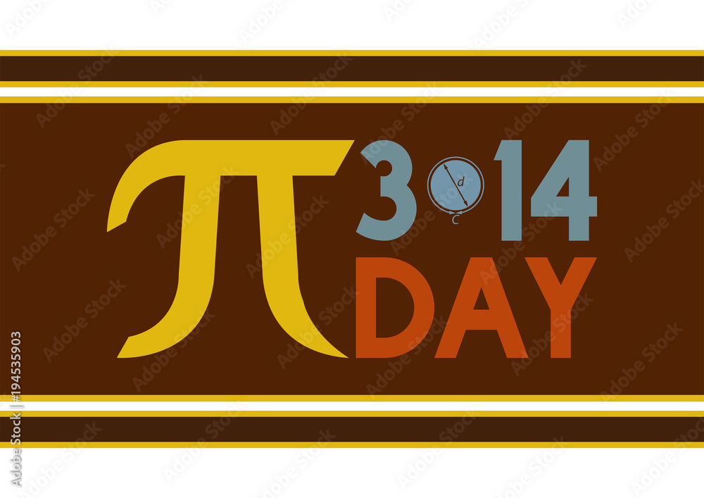 Pi symbol day banner Stock Vector | Adobe Stock
