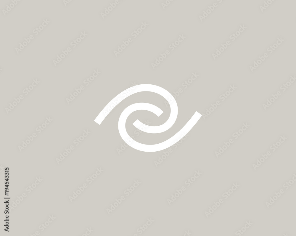 Eye swirl vector logo icon. Linear vision logotype. Stock Vector ...