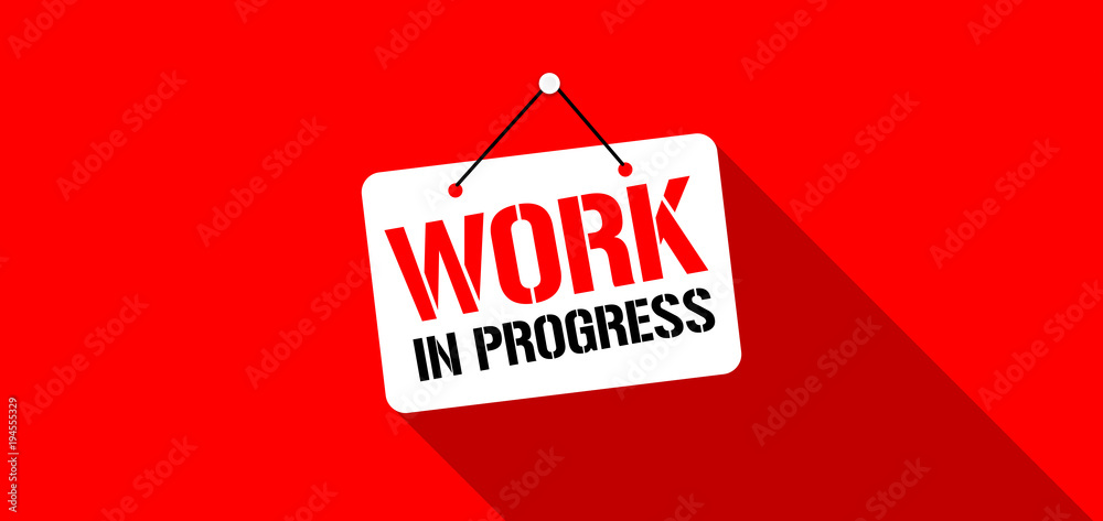Work In progress Stock Vector | Adobe Stock