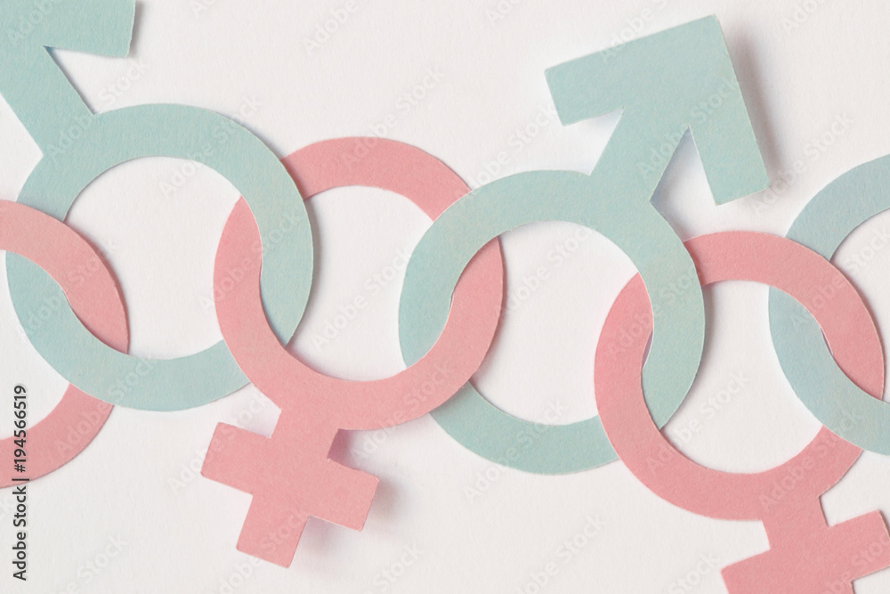 Male and female gender symbols chained together - Gender relations ...