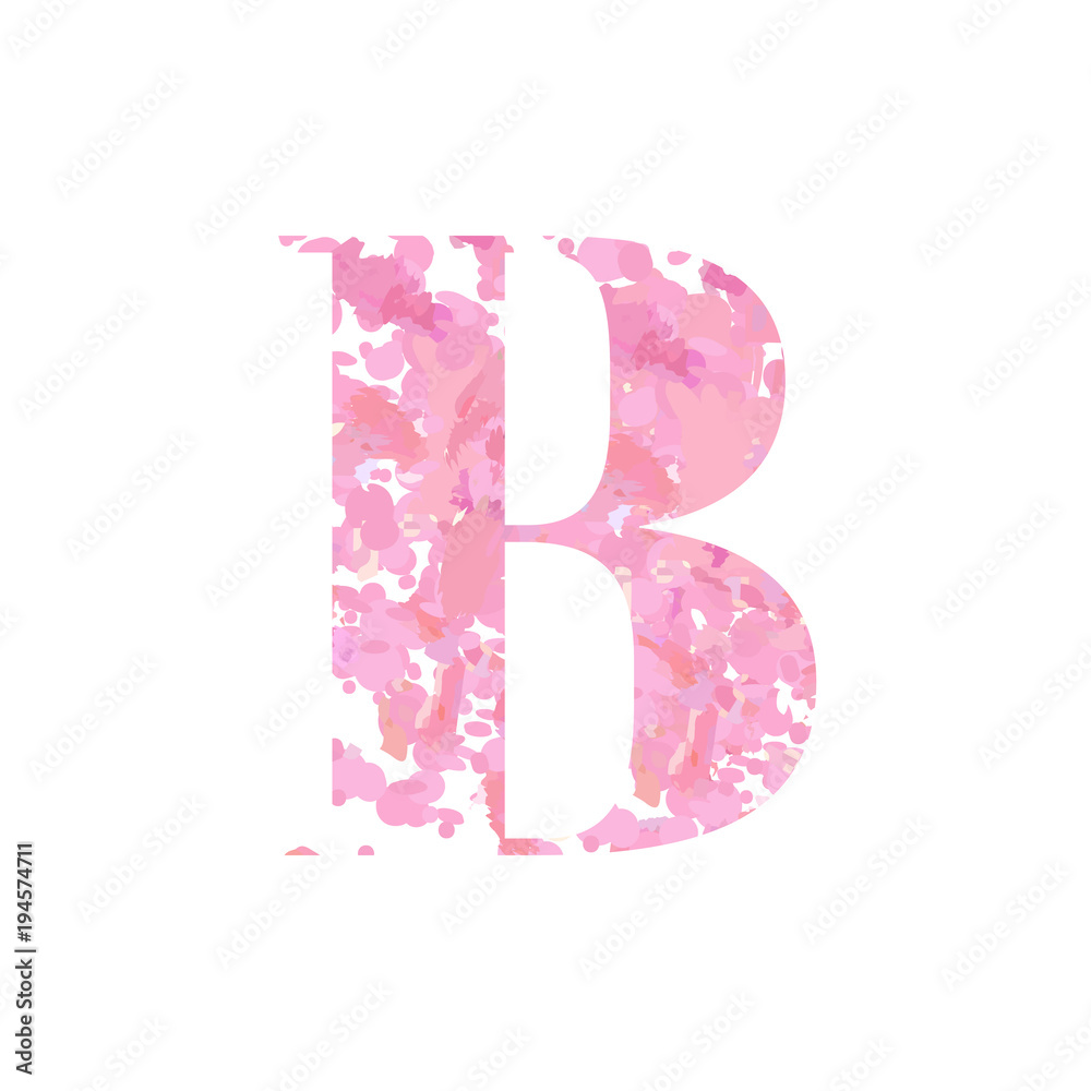The Letter B In Pink