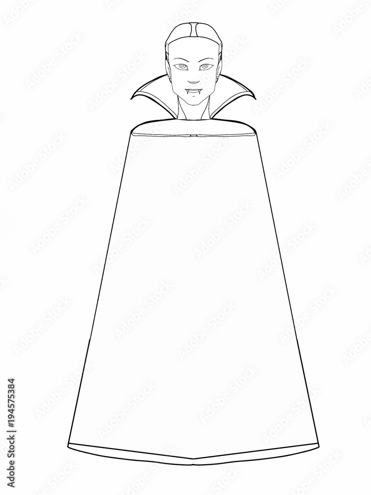 cartoon dracula female and male half body illustration drawing Stock ...