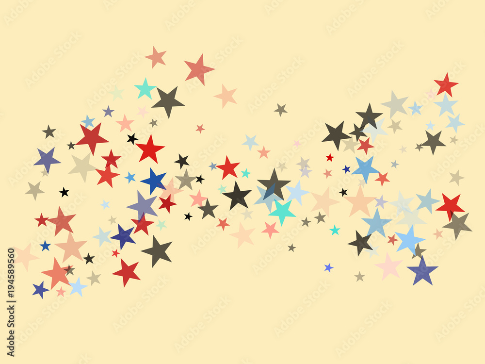 American Patriotic Deign, Vector Blue, Red, White Stars Confetti. Labor ...