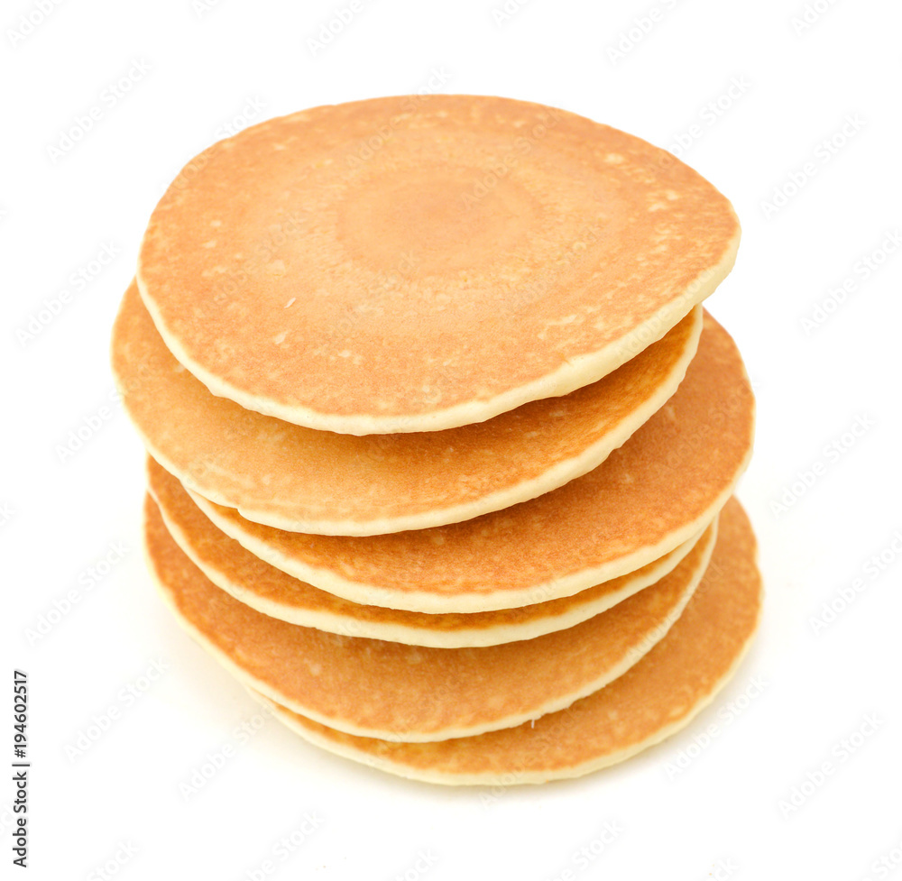 Pancake Stack White Background
