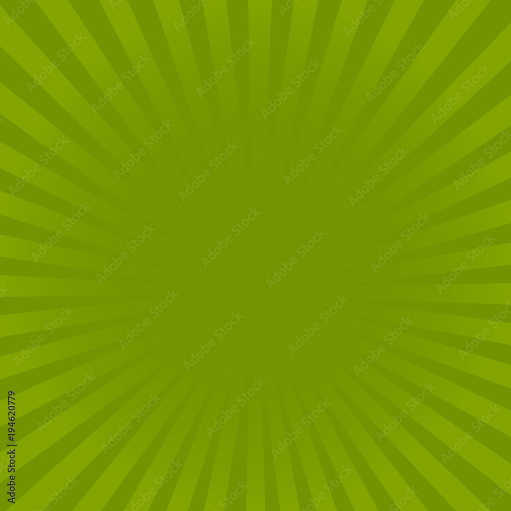 Sunburst green rays pattern. Radial sunburst ray background vector ...