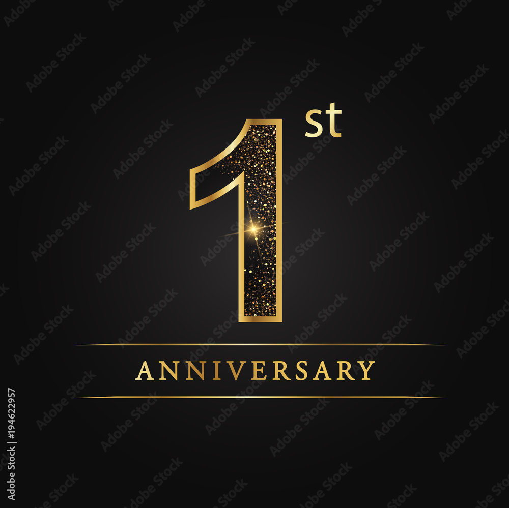anniversary,aniversary, first years anniversary celebration logotype ...