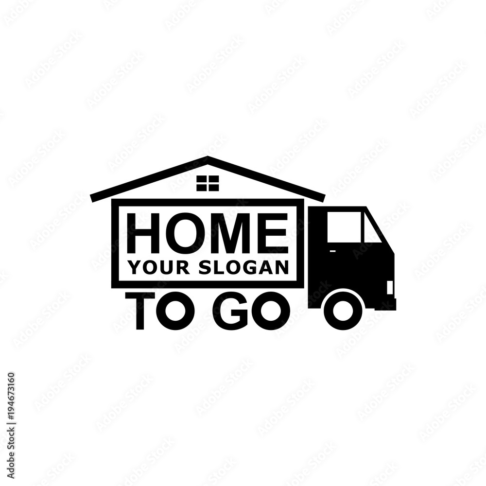 logo moved house Stock Vector | Adobe Stock
