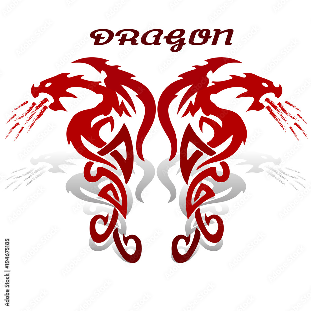 Welsh Dragon Tribal